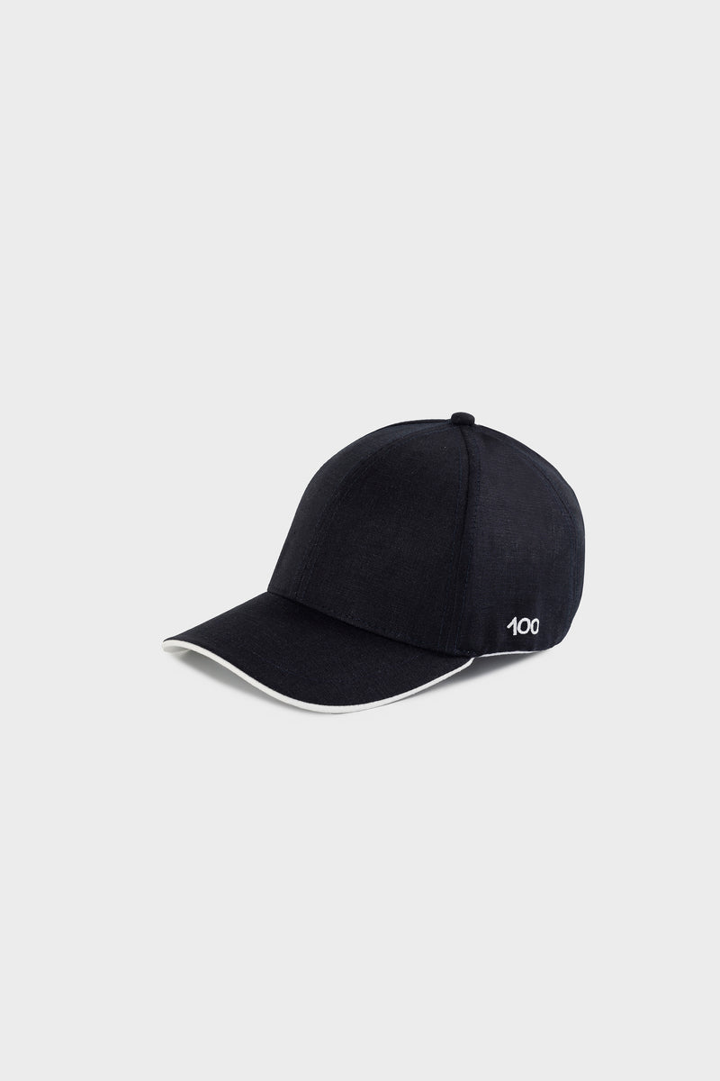 The Kid 100 Cap in Navy Linen – Les 100 Ciels